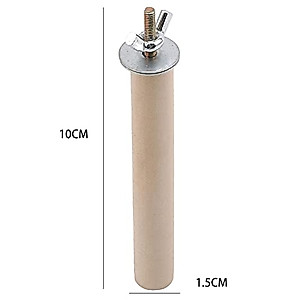 Guoshang Bird Perch Stand Stick 1.5 * 10cm Natural Wood Paw Grinding Bird Cage Perch for Parrot Parakeet Hamster Gerbil Cages Toy