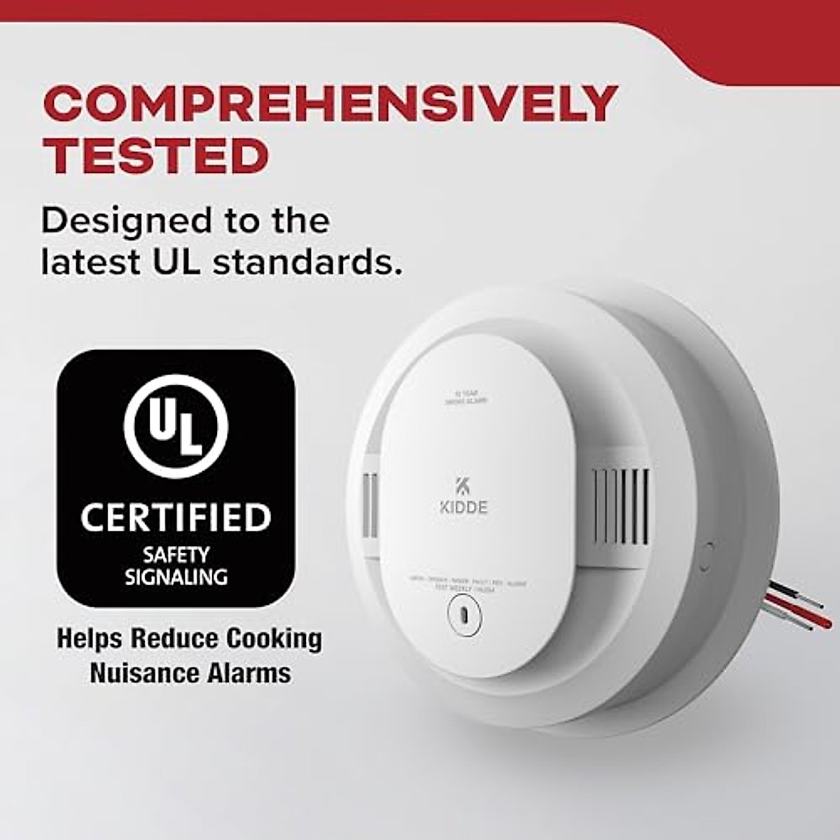 Kidde Hardwired Smoke Detector, 10-Year Battery Backup, Interconnectable, LED Warning Light Indicators, 4 Pack