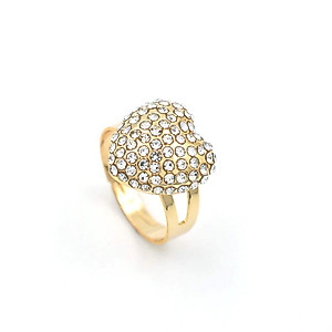 Giffor 14K Gold Filled Jewelry Set Necklaces For Women Bracelets Stud Earrings And Rings Sweetheart Gifts