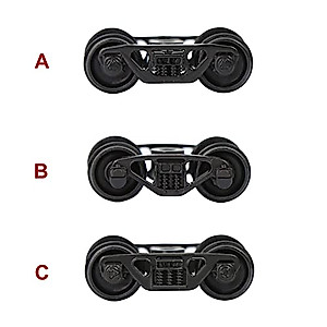 12pcs Model Train Bogie with Plastic Wheels 1:87 HO Scale 33" Model Railway Accessories (Style A)