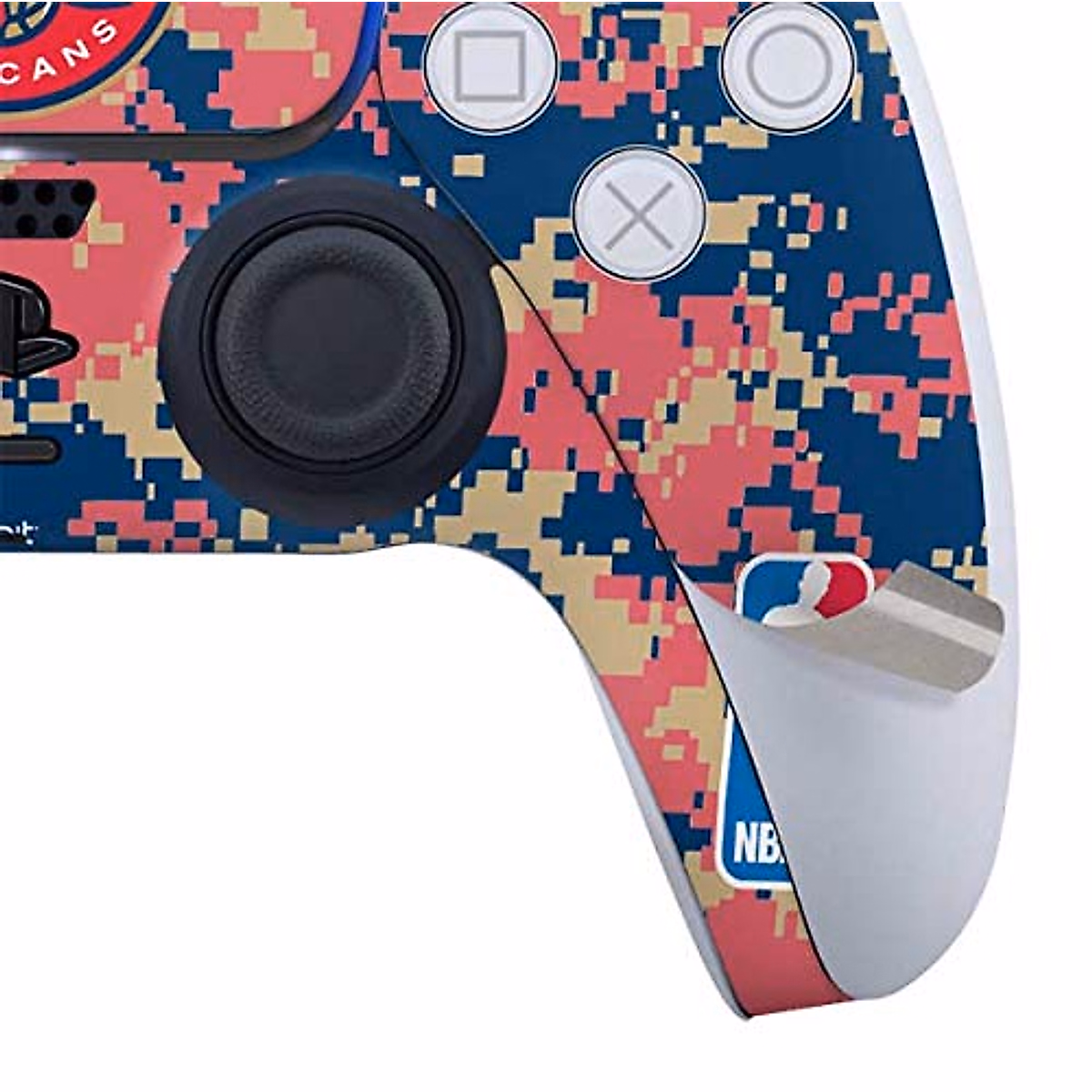 Skinit Decal Gaming Skin Compatible with PS5 Controller - Officially Licensed NBA New Orleans Pelicans Digi Camo Design