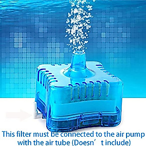 FRIRODSAY Fish Tank Filter Aquarium Sponge Filter Quiet Small for 1-20 Gallon Aquariums Detachable with Activated Carbon and Air Stone