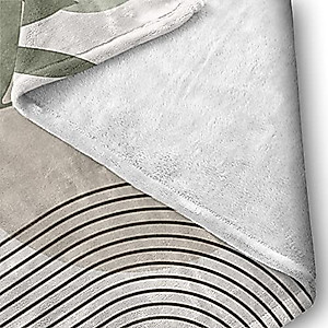 Reateforin Boho Mid Century Throws Blankets Beige Yellow Modern Abstract Throw Blankets Minimalist Sun Boho Geometric Aesthetic Soft Warm Bed Bedding Women Blankets for Couch Bedroom Office 50"x60"