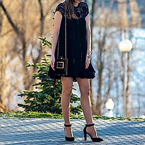 FLO-MOTOR Black Paris Perfume Shape Women Acrylic Box Clutch Evening Bags Party Purses Cocktail Handbags