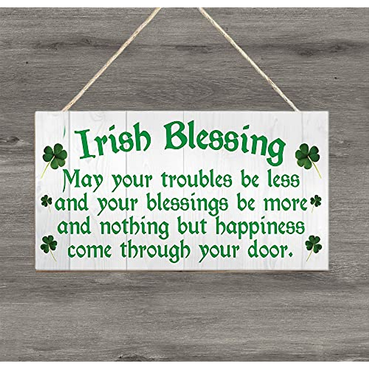 Irish Blessing Happiness Friendship Gift Plaque St Patricks Day Lucky House Sign (US-G069)