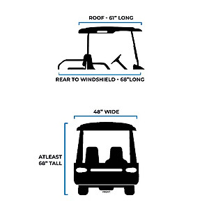 Greenline Golf Cart Enclosure Eevelle USA | Golf Car Cover | All Weather Windproof Waterproof Rain Cover | 2 or 4 Passenger Durable Golf Cart Cover