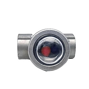 1/2" 3/4" 1" BSPT Female 304 Stainless Steel Window Sight Glass Float Ball Flow Indicator Water Oil(1")