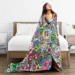 Tokidoki Ultra-Soft Throw Blanket Warm Fleece Blanket Lambswool Blanket for Couch Bed Sofa 80"X60"