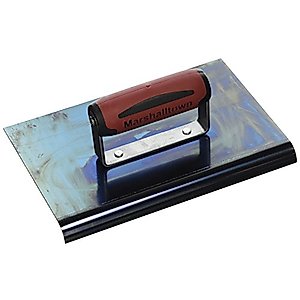 MARSHALLTOWN The Premier Line 166BD 9-Inch x 6-Inch Blue Steel Edger-1/2-Inch Radius, 5/8-Inch Lip DuraSoft Handle