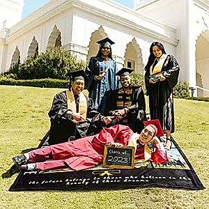 Personalized Graduation Blanket 2023, Customized Graduation Gifts for Her Him, Custom Name Photos Picture Throw Blankets, College, High School Graduation Gift for Daughter Son Niece Friends, 40"x30"