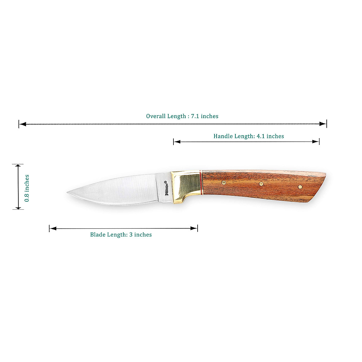 Perkin Knives - Handmade Hunting Knife With Sheath- Work of Art