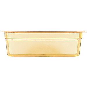 Carlisle FoodService Products 3086113 StorPlus High Heat Food Pan, 4" Deep, Third Size, Amber