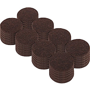 Shepherd Hardware 9873 1-Inch Heavy Duty Self-Adhesive Felt Furniture Pads, 48-Count, Brown