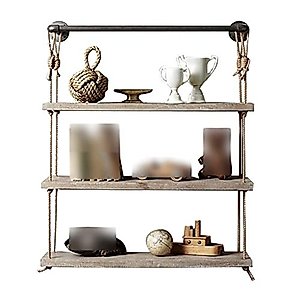 LLRYN Wall Shelf, Multi-Purpose Storage Shelf, Three-Layer partition, Adjustable for The Living Room of The Bathroom Kitchen, etc. (Size : 80 * 20cm)