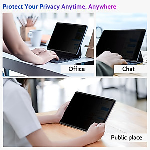 Peslv Magnetic Privacy Screen Protector for iPad Air 5th 4th Generation & iPad Pro 11(2018-2022), Removable Anti Blue Light Glare Spy Private Filter, Black Security Screen
