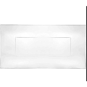 Lillian Tablesettings Plastic Tray - 13"" X 6.25"" | Clear Rectangles Servingware | Pack of 3