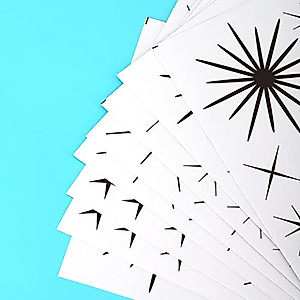 Star Twinkle Wall Stickers - Removable Wall Decals - Star Wall Decals, Space Wall Sticker, Space Theme Room Wall Decals (Black Star Wall)