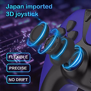 YU33 Ymir Scuf Wireless Controller Works with Modded PS4 Controller, Elite Control Remote Fits Playstation 4 Controller, Joystick/Controles de Pa4 with Mapping/Turbo/1200 mAh Battery, Purple