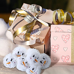 Skylety 20 Pcs Plush Snowball for Indoor Outdoor Stuffed Snowballs Snowman Toys Snowball Fun Set for Snow Games Decorations(Vivid Series)