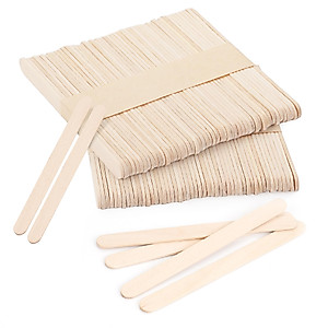 1200 Pieces Wooden Craft Sticks, 4.5 Inch Long Natural Wood Popsicle Ice Cream Sticks for DIY Wood Crafts, Hair Removal and Waxing Supplies, Paint Stirrer, Art Projects and Ice Pop Sticks