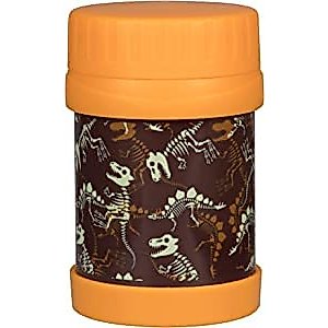 Bentology Stainless Steel Insulated Lunch 13oz Jar for Kids - Dinosaur Fossils - Large Leak-Proof Storage Jar for Hot/Cold Food, Soups, Liquids - BPA Free - Fits Most Lunch Boxes and Bags