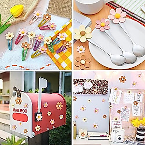 Lukinuo Cute Flower Fridge Magnets 20PCS Mini Daisy Refrigerator Magnet Colorful Flower Fridge Magnets for Locker Whiteboard Refrigerator Office Photo Cabinet Bulletin Board