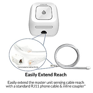 D-Link Wi-Fi Water Leak Sensor and Alarm Starter Kit, Whole Home System with App Notification, AC Powered, No Hub Required (DCH-S1621KT)