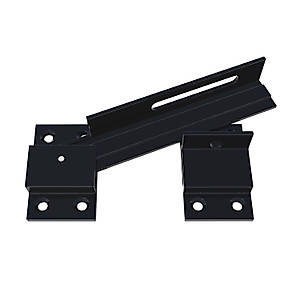 VANROUG Flip Gate Latch Lock with Padlock Hole, Aluminum Alloy Adjustable Door Latch Barn Door Lock Fence Door Lock Latch for Outdoor Gate, Barn Door, Shed, Garage, Yard (1)