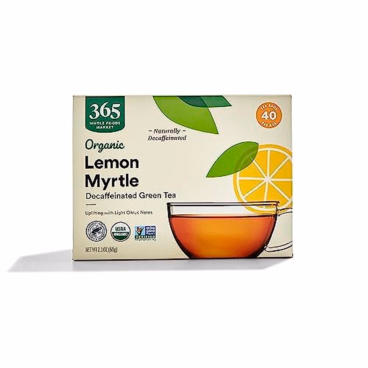 365 by Whole Foods Market, Tea Green With Lemon Myrtle Decaf Organic, 40 Count