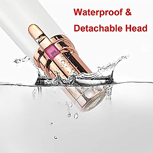 Sky Tower Professional Battery-Operated Women's Painless Facial Hair Remover, IPX7 Waterproof, for Face Upper Lip Chin Peach Fuzz Cheeks Arm (White)