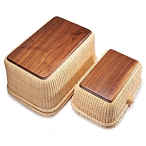 Teng Jin Decorative with Lid Handmade Nantucket basket A gorgeous little jewelry box Cane staves finely-woven home-storage-baskets-and-containers Arts,Luxury Container