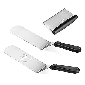 New Star Foodservice 1029161 Commercial-Grade 3-Piece Stainless Steel BBQ Spatula Set