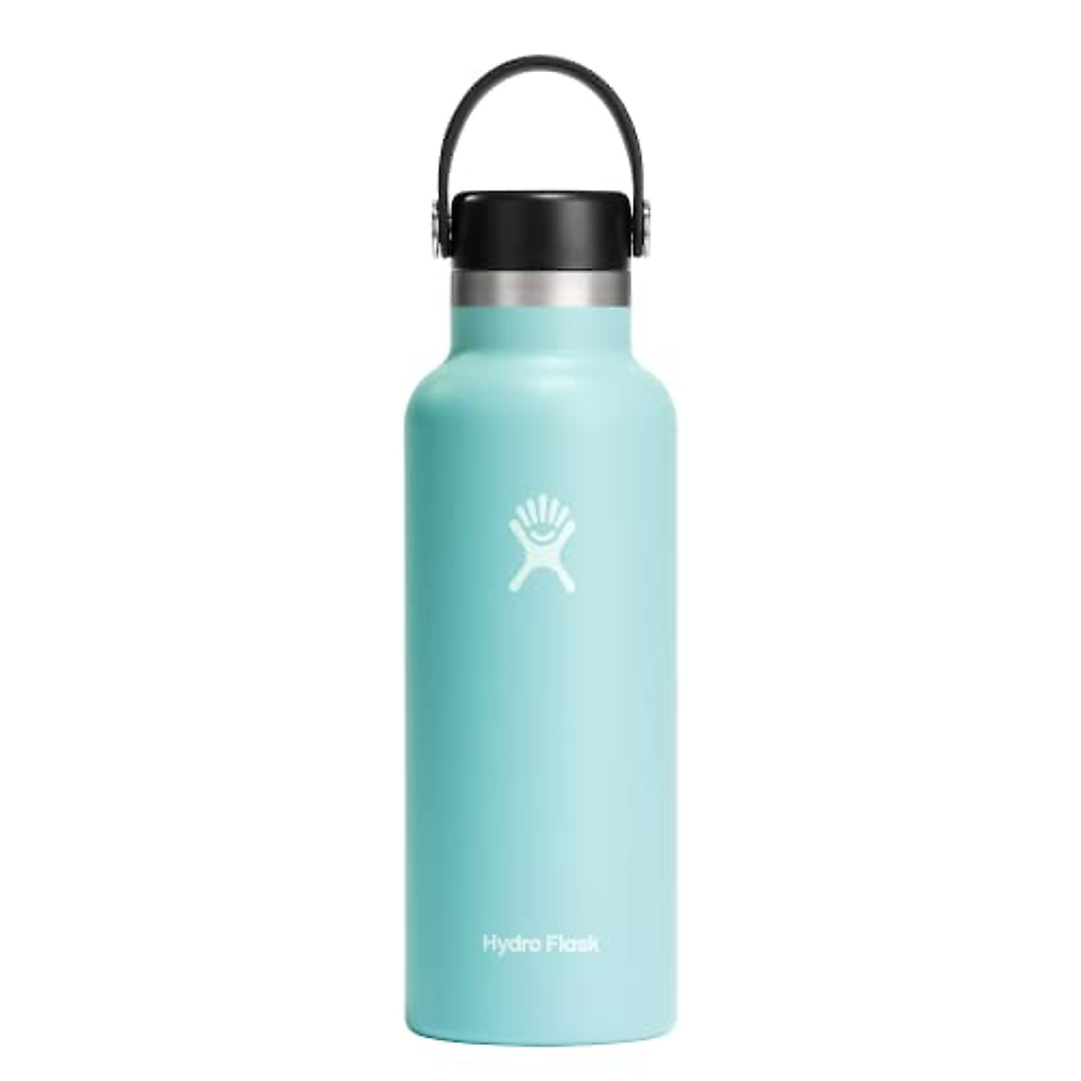 Hydro Flask 18 oz Standard Mouth with Flex Cap Stainless Steel Reusable Water Bottle Dew - Vacuum Insulated, Dishwasher Safe, BPA-Free, Non-Toxic
