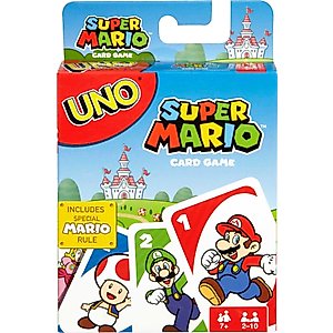 Mattel Games UNO Super Mario Card Game Animated Character Themed Collector Deck 112 Cards with Character Images, for Kids Ages 7 Years Old & Up