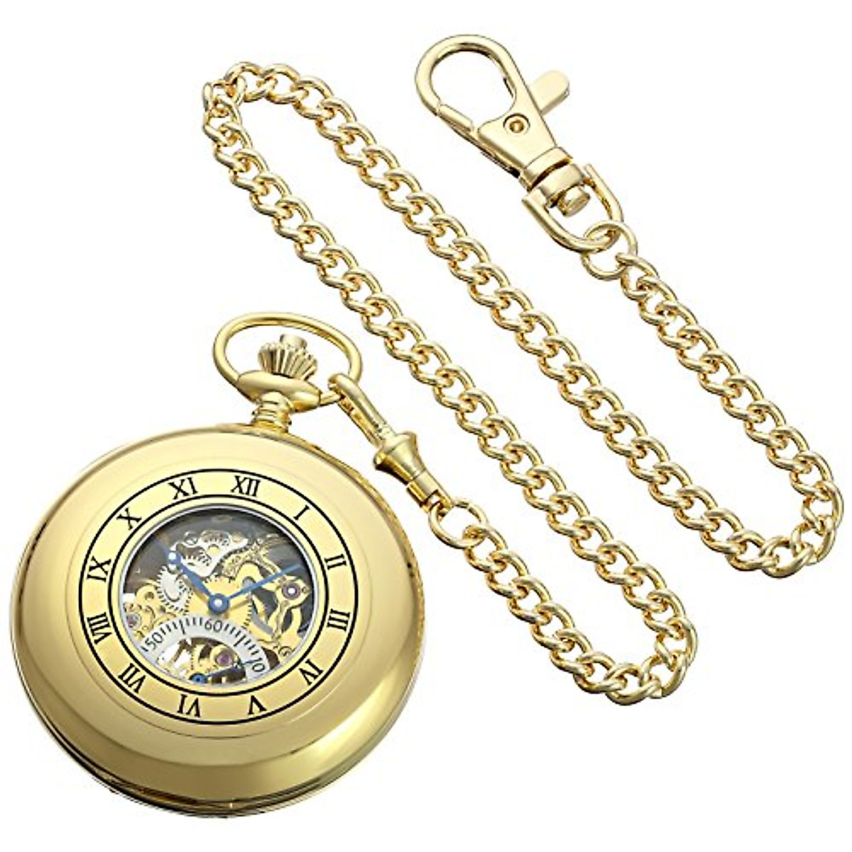 Charles-Hubert, Paris 3972-G Premium Collection Analog Display Mechanical Hand Wind Pocket Watch