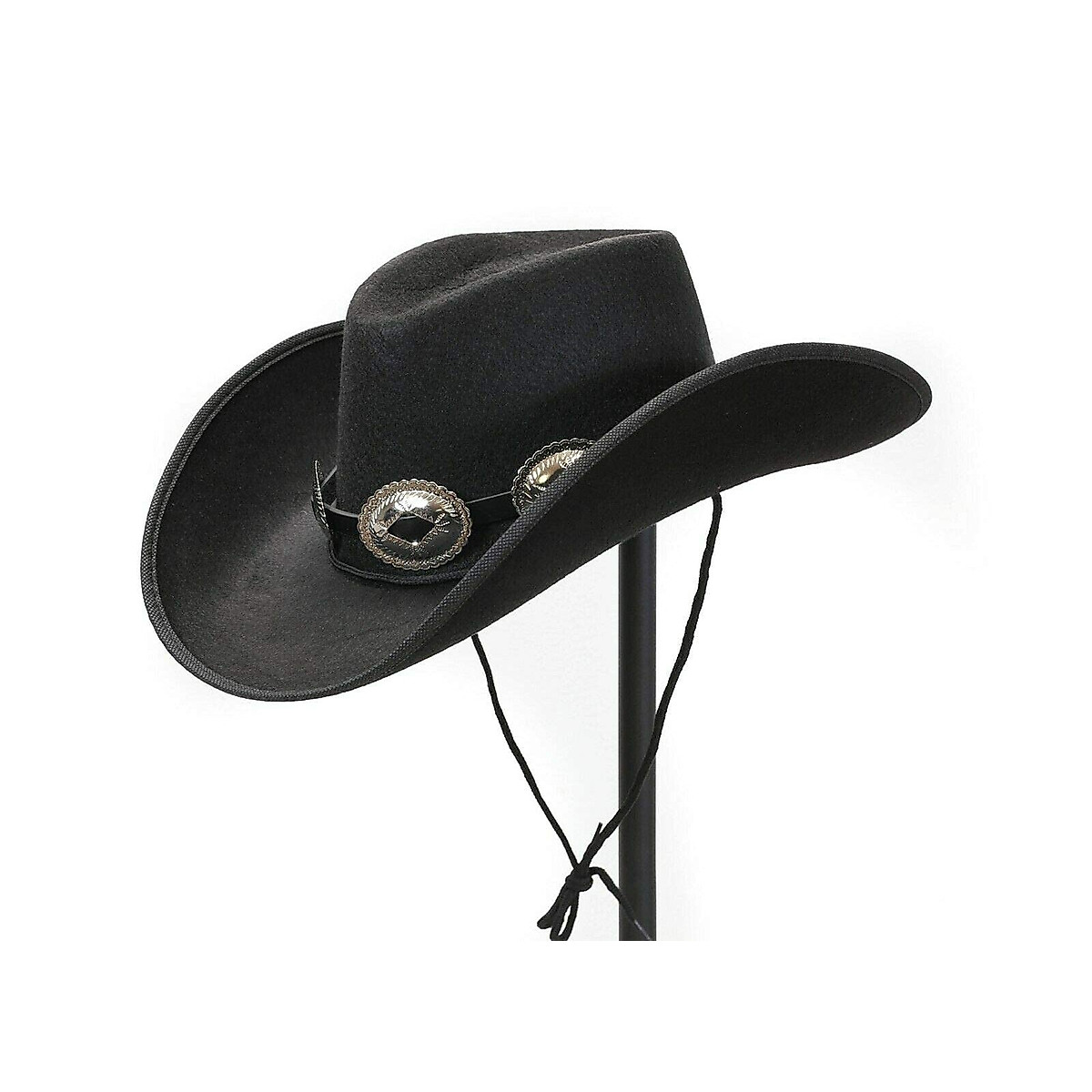 Funk Plus Hat Band Oval Concho Genuine Leather USA Made For Tophat Slash Hat Cowboy Steampunk Cosplay