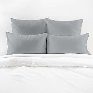 Superity Linen Pillow Cases Standard Size - Soft and Breatheable Cotton White Pillow Cases Set of 2 with Envelope Enclosure. Pillow Covers are 20 x 26. Protect Pillow and Enhance Bedroom Appearance.