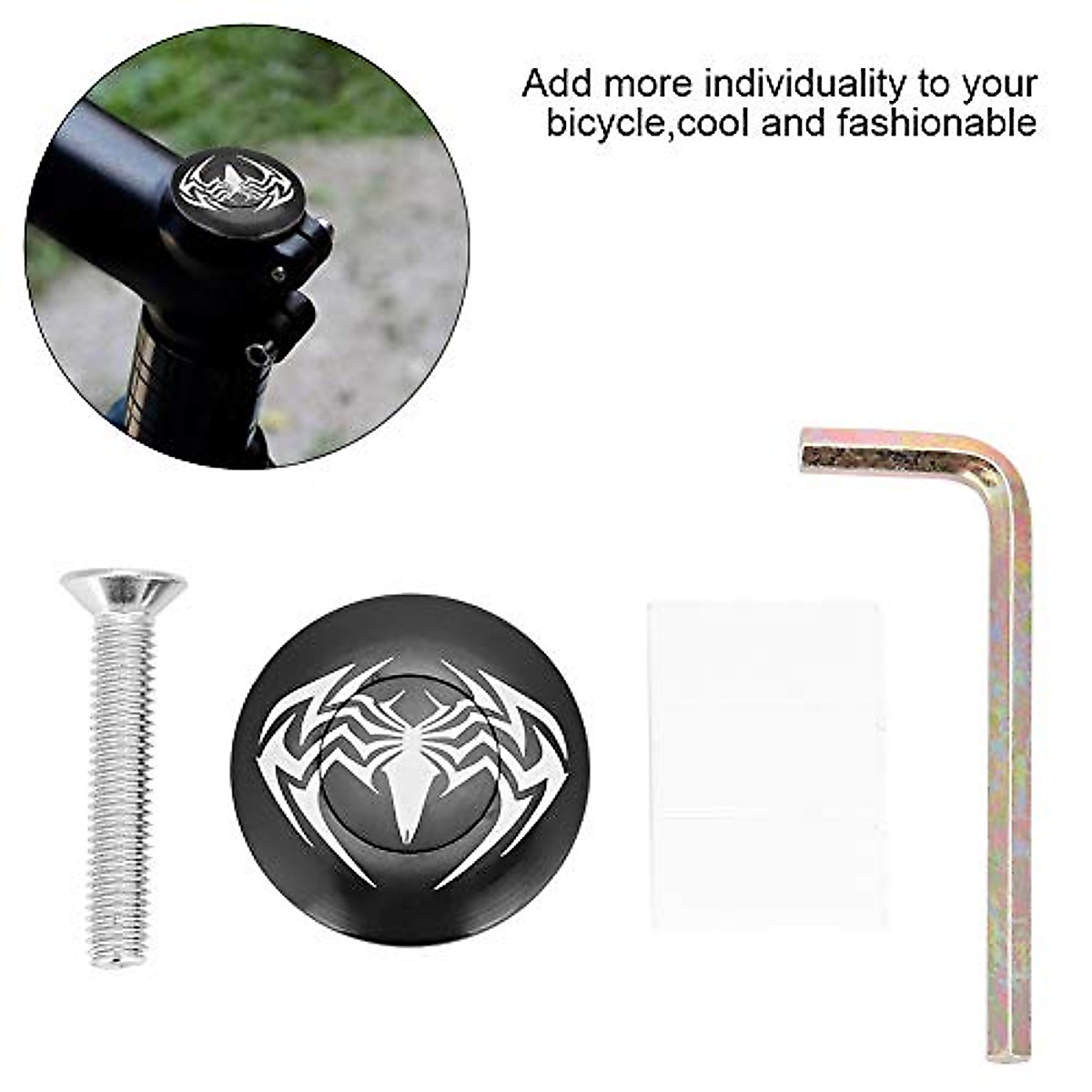 VGEBY1 Bike Headset Cap, Mountain Bike Stem Top Cap Cover Headset Cycling Accessories(Black)