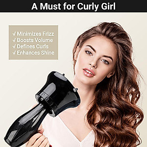 Segbeauty Universal Curly Hair Diffuser, Adaptable Hair Diffuser Attachment for Hair Salon Quality Hairstyling Tool Hair-protective Frizz-free Fast-drying for Dryers with 1.65" - 3.15" Nozzle