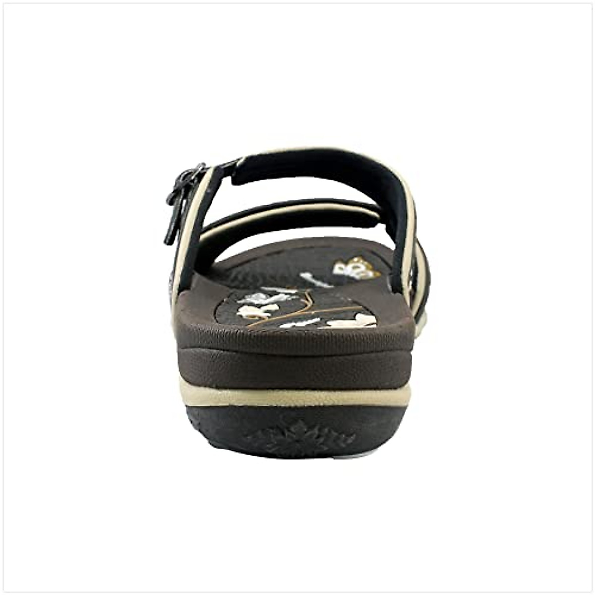 Gold Pigeon Shoes SIGNATURE Women Slide Sandals for Women Comfort Cushion Adjutable Straps: 6875 Brown, Size 6.5-7 (6875-brn-37)