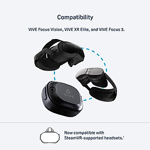 HTC Vive Ultimate Tracker 3 Pack + Dongle - VR Full Body Tracking - Compatible with SteamVR, Vive XR Elite, Meta Quest Virtual Reality Headsets