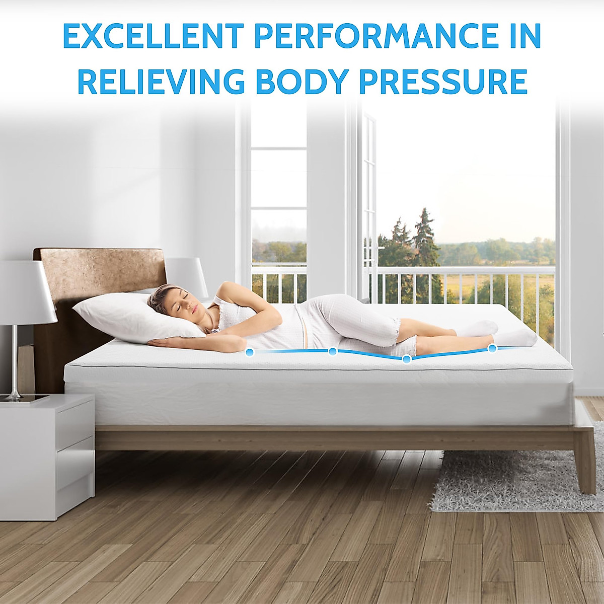 Swbvs Twin Mattress, 3 Inch Memory Foam Single Bed Mattress, Pressure Relief & Supportive Twin Size Mattress