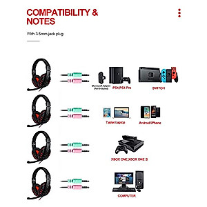 T-Wolf Gaming Combo TF800 Keyboard/Mouse/Headphone/Mouse Pad Wired LED RGB Backlight Bundle for PC Gamers Users - 4 in 1, Black