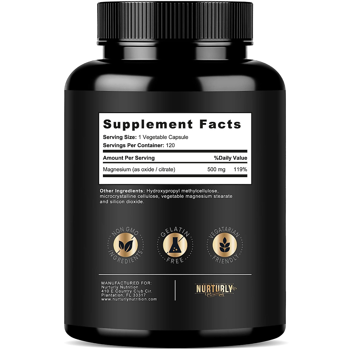 Magnesium Complex and Turmeric Curcumin with BioPerine&Ginger - Magnesium Citrate 500MG - Muscle Relaxation, Sleep and Energy, Bone Density and Strength, Hearth