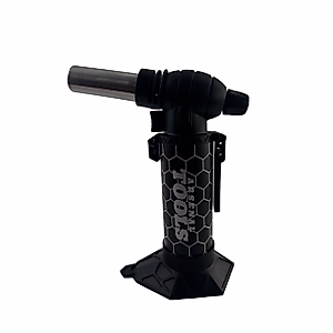 Arsenal Tools Jet Flame Wind-Proof Torch Lighter - Child-lock - Perfect for Camping, Kitchen, Backyard, Travel, Beach, BBQ, Mountain, Outdoors, Travel, Garage, and more (Black)