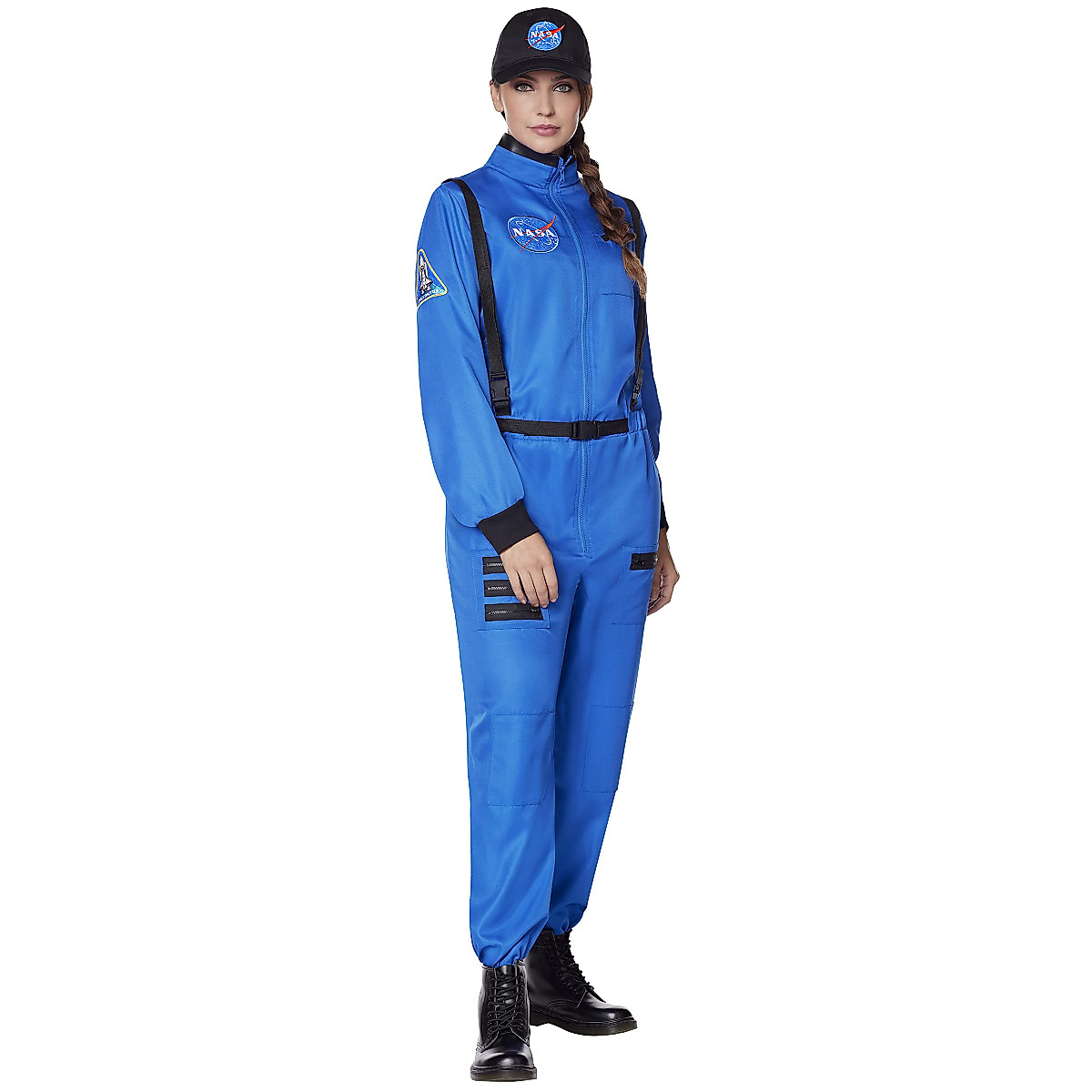 Spirit Halloween Adult Blue NASA Jumpsuit Costume - XL