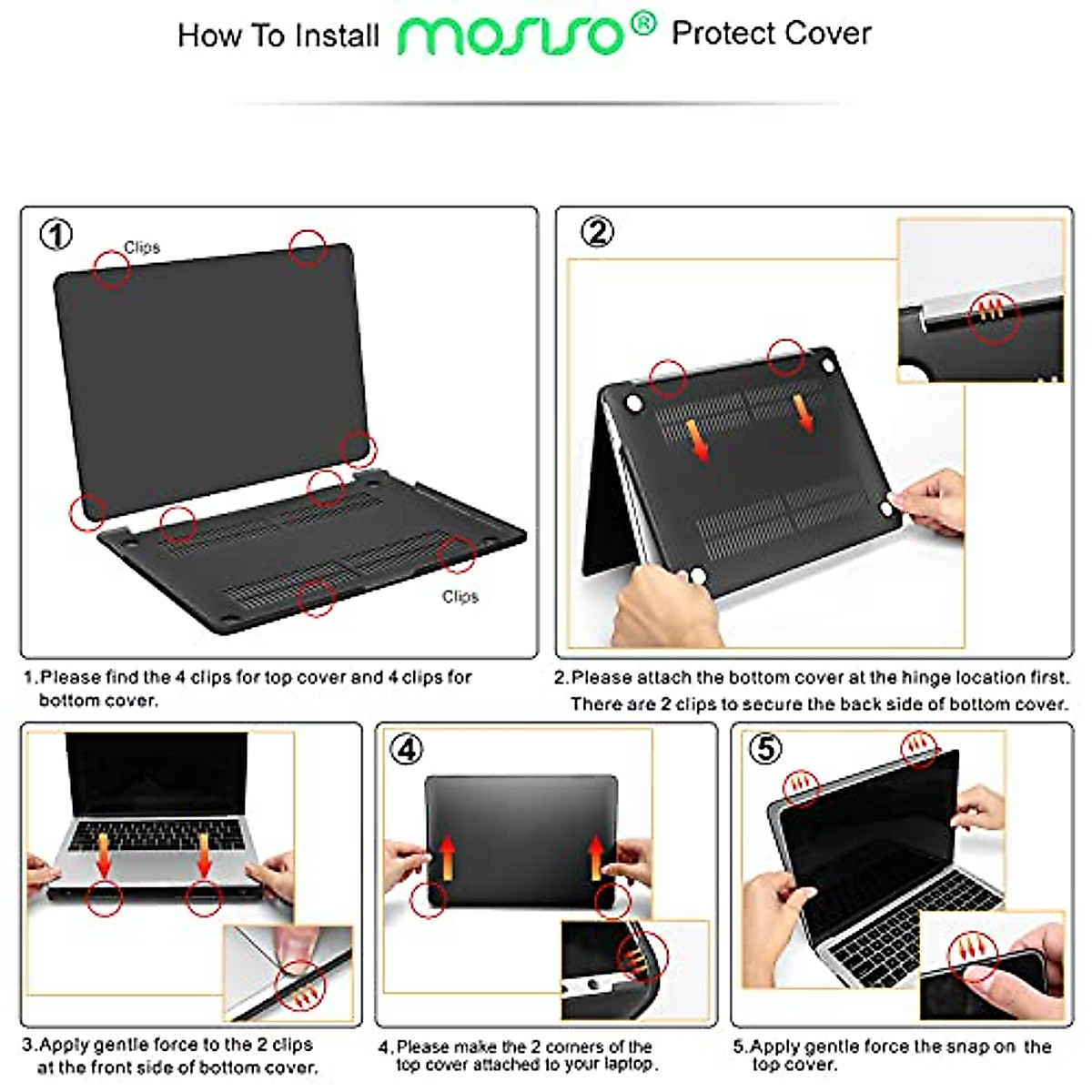 MOSISO Compatible with MacBook Pro 13 inch Case M2 2023, 2022, 2021-2016 A2338 M1 A2251 A2289 A2159 A1989 A1708 A1706, Plastic Peony Hard Shell Case&Keyboard Cover&Screen Protector, Black