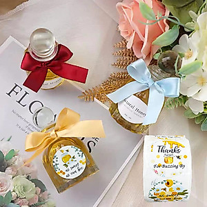 Bee Thank You Stickers, 500 Pieces Bumble Bee Stickers Birthday Party Stickers Baby Shower Favors for Jars Bottle Round Bee Honey Sticker Baby Bee Theme Party Thanks Labels Decorations