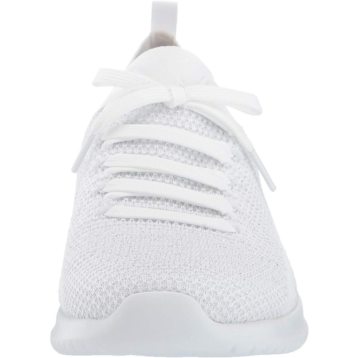 Skechers womens Ultra Flex Salutations Sneaker, White/Silver, 7.5 US