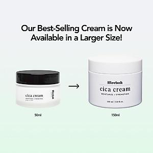 Meebak Cica Korean Face Moisturizer 5 fl oz for Women, Anti-Aging, Neck, Chest, Day and Night Cream